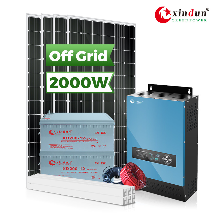 2000 Watt Off Grid Solar Power System China Factory Price